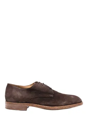 Moma Lace-up Suede Derby Shoes - Brown