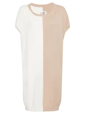 MAISON MARGIELA MM6 Maison Margiela Two-Tone Knit Dress