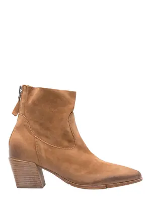 Moma Suede Panelled Ankle Boots - Brown