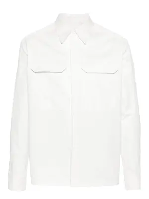 JIL SANDER Button-up Cotton Overshirt - White