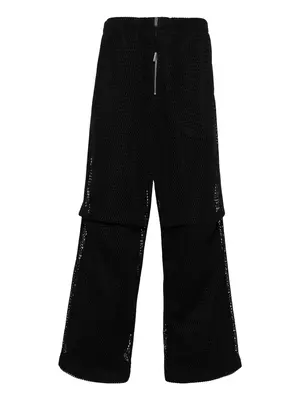 JIL SANDER Layered Open-knit Trousers - Black