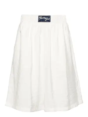 FAMILY FIRST Appliqué Logo Shorts - White