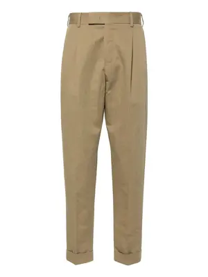 PT TORINO Mid-rise Tapered Trousers - Neutrals