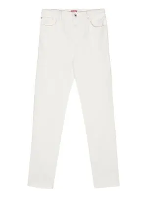 Kenzo Mid-rise Tapered-leg Jeans - White