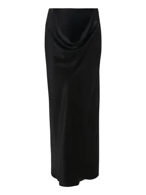 JW Anderson Draped Silk Maxi Skirt - Black