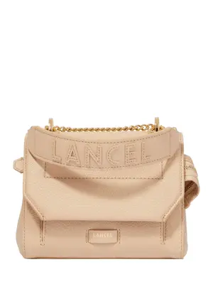 LANCEL Small Ninon De Leather Flap Bag - Neutrals
