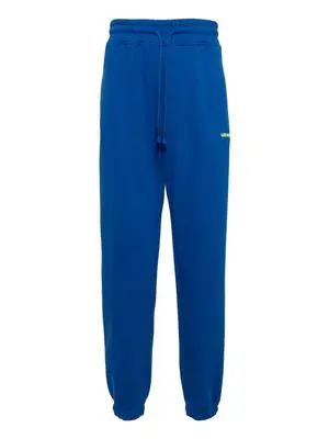 LES BENJAMINS Logo-print Cotton Track Pants - Blue