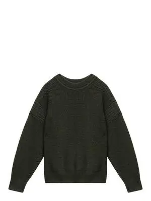 Isabel Marant Barry Merinos Wool Sweater - Khaki
