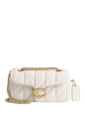 COACH COACH Quilted Tabby Shoulder Bag 20 With Chain White