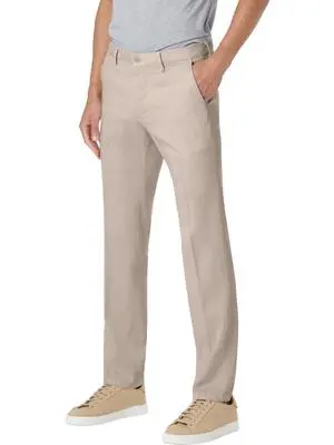 Bugatchi Flat Front Stretch Chinos Beige