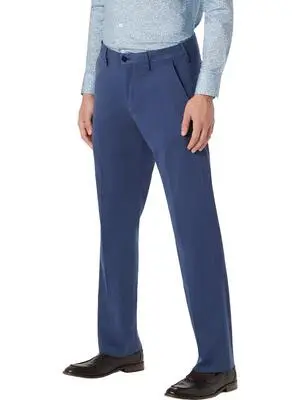 Bugatchi Flat Front Stretch Chinos Navy
