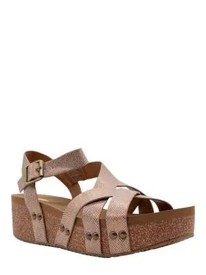 VOLATILE Sand Castle Platform Sandals - Bronze