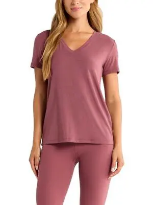 Zella Breathe Active T-shirt - Burgundy Shade
