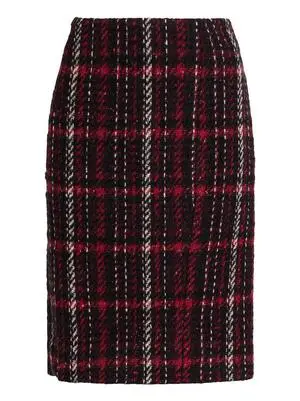 Marni Checked Wool-blend Tweed Skirt - Red