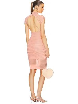 Alaïa Back Cut Dress - Rose