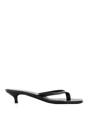TOTEME Flip-flop Kitten Heel Sandals - Black