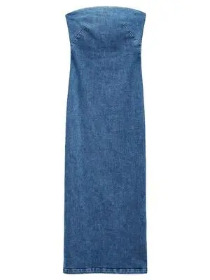 Rag & Bone Jasmine Stretch Denim Midi-dress - Elle