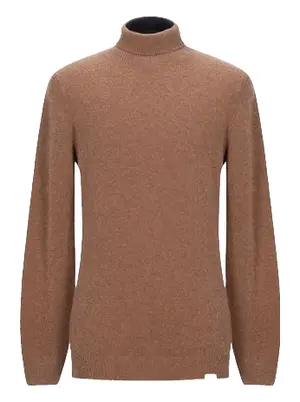 BROOKSFIELD Knitted Turtleneck Top Beige