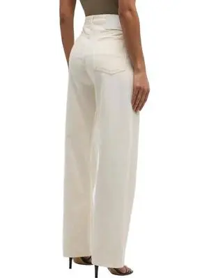 Rag & Bone Featherweight Logan Wide-leg Jeans - Ecru