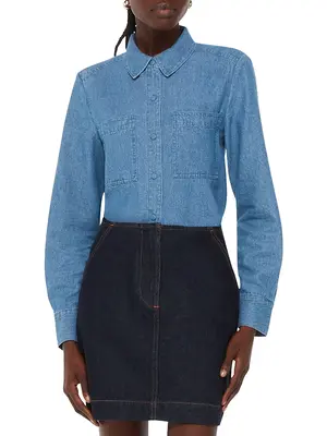 WHISTLES Hailey Denim Shirt
