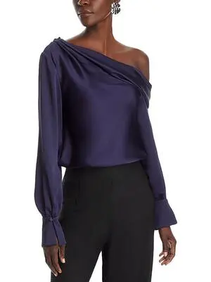 SIMKHAI Alice Draped One Shoulder Top