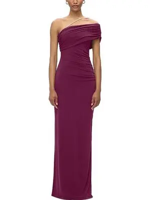 Herve Leger Olivia Crystal Trim Gown - Thistle