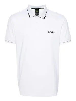 BOSS Logo-print Polo Shirt - White