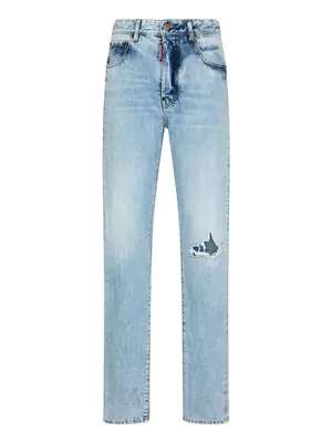 Dsquared2 Ripped Slim-cut Jeans - Blue