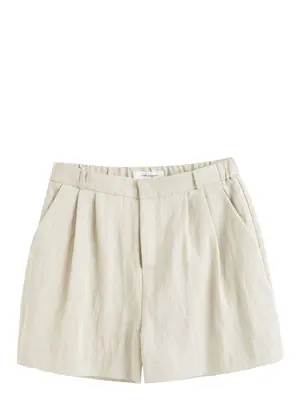 Chinti & Parker Pleat-detail Cotton Shorts - Neutrals