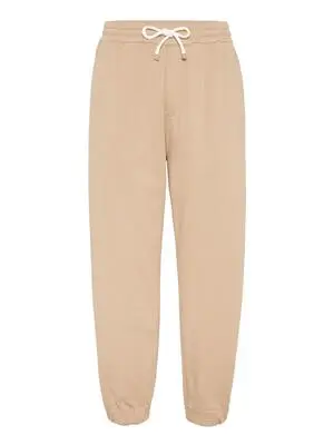 Brunello Cucinelli Straight-leg Cotton-blend Track Pants - Neutrals