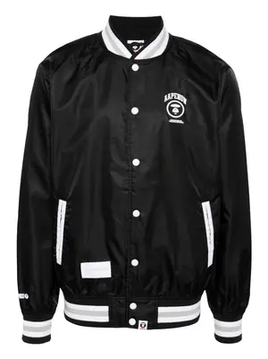 AAPE BY *A BATHING APE® Stripe-trim Bomber Jacket - Black