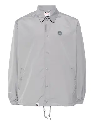 AAPE BY *A BATHING APE® Logo-appliqué Shirt Jacket - Grey