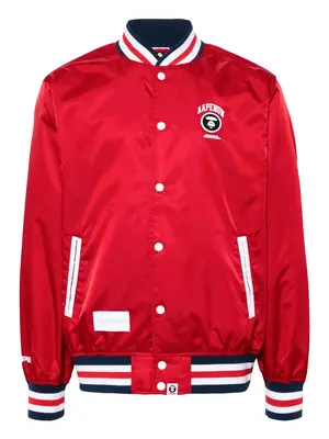 AAPE BY *A BATHING APE® Stripe-trim Bomber Jacket - Red