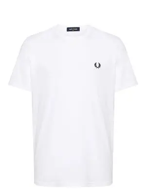 Fred Perry Logo-print Cotton T-shirt White