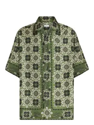 Etro Floral-print Silk Shirt - Green