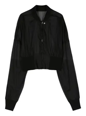 Rick Owens Flight Semi-sheer Bomber Jacket - Black