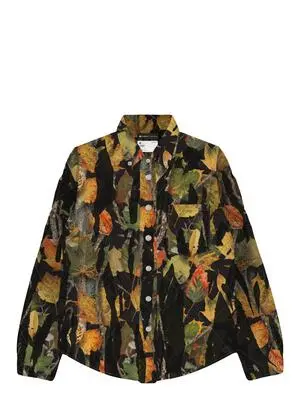 PURPLE BRAND P313 Drip Camo Quilted Shirt Jacket - Black