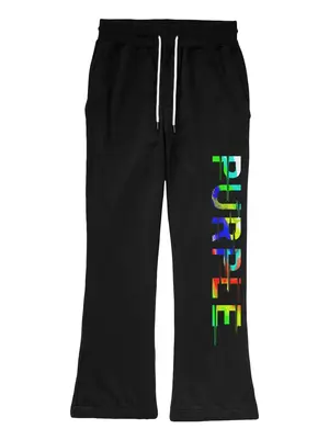PURPLE BRAND P459 Rainbow Drip Track Pants - Black