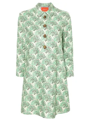 La DoubleJ Artemis Fans-jacquard Minidress - Green
