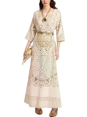 La DoubleJ La DoubleJ Muumuu Maxi Dress Neutrals