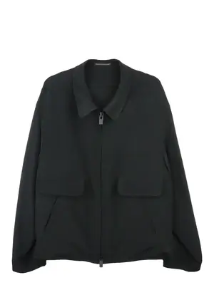 Yohji Yamamoto Zip-up Shirt Jacket - Black