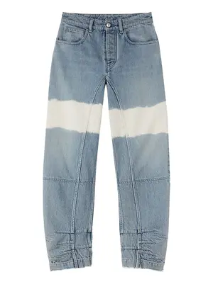 JIL SANDER High-waisted Color-block Jeans - Blue