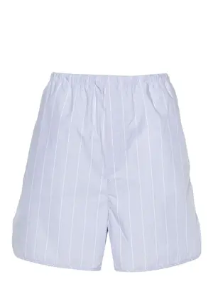 Filippa K Striped Organic-cotton Shorts - Blue