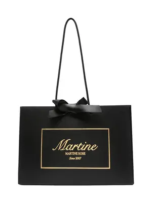 Martine Rose Logo-debossed Tote Bag - Black