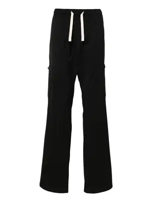 Palm Angels Drawstring Waist Wide-leg Trousers - Black
