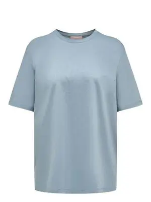 12 STOREEZ Cotton Round-neck T-shirt - Blue