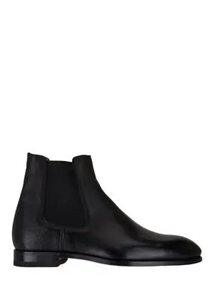 Bontoni Almond-toe Leather Chelsea Boots - Black