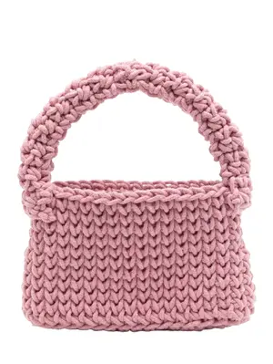 Nannacay Nicoletta Crochet-knit Shoulder Bag - Pink