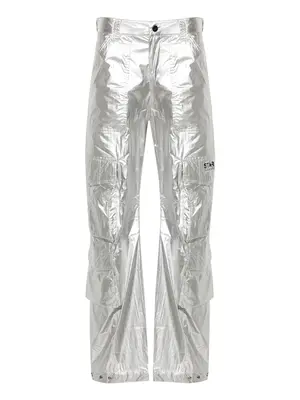 GOLDEN GOOSE Wide-leg Cargo Trousers - Silver
