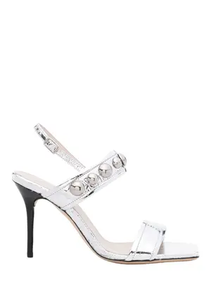 IRO PARIS 95mm Studded Leather Sandals - Silver